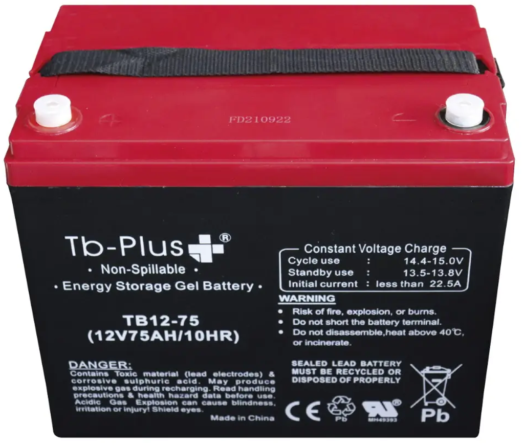 Batería GEL TB-PLUS 12V-75AH | Grupo TecnoHome S.A.S